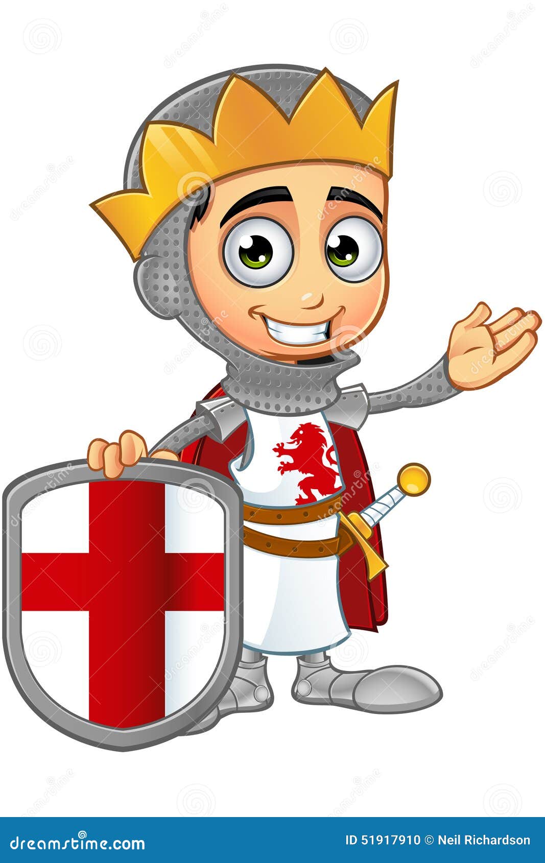 St George Boy King Character Ilustração do Vetor - Ilustração de ...