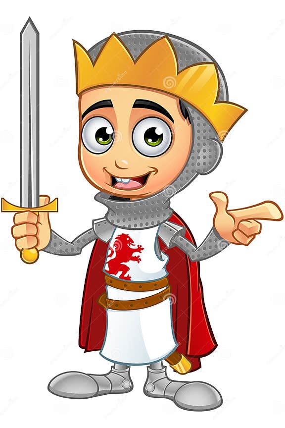 St George Boy King Character Ilustración del Vector - Ilustración de ...