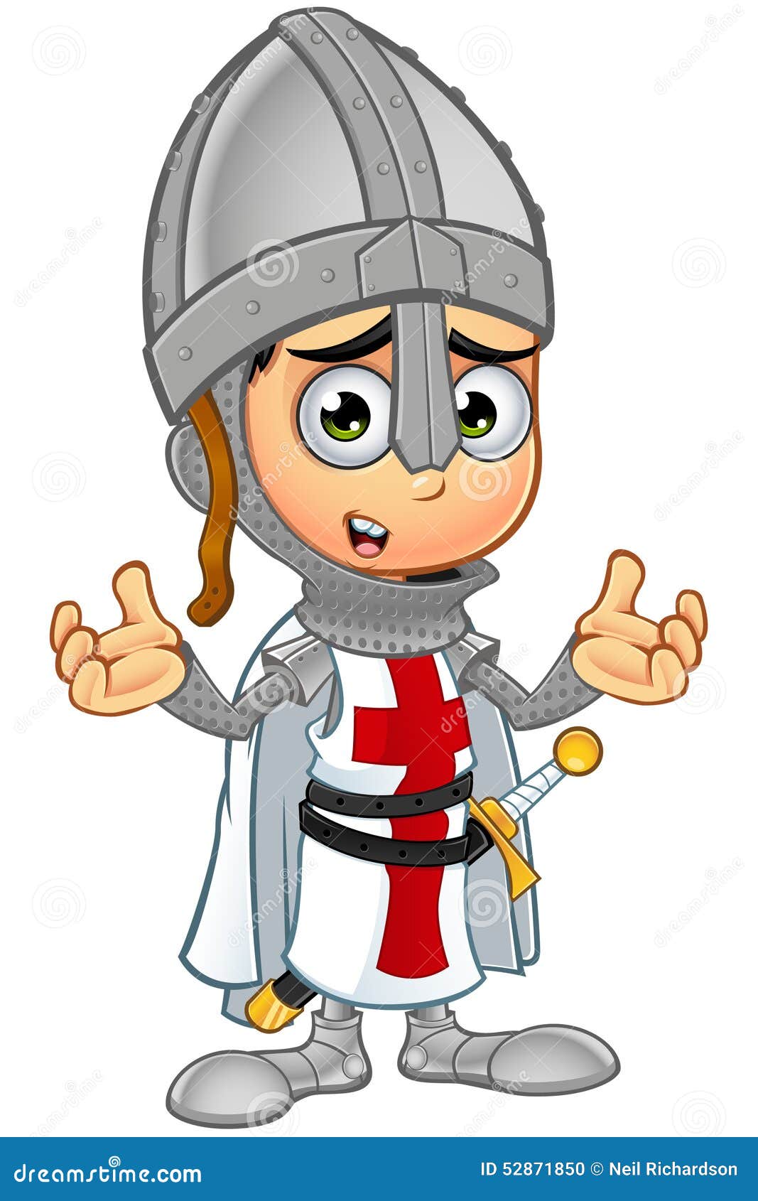 St George Boy Knight Character Ilustração do Vetor - Ilustração de ...