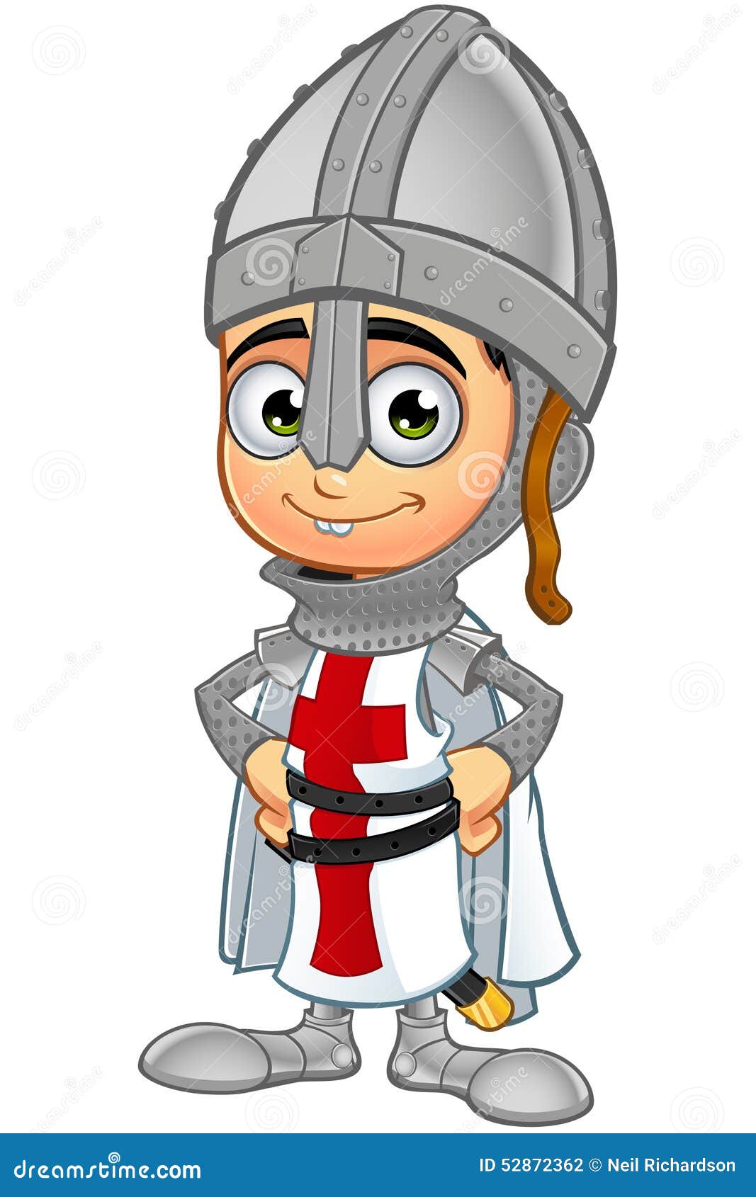 St George Boy Knight Character Ilustração do Vetor - Ilustração de ...