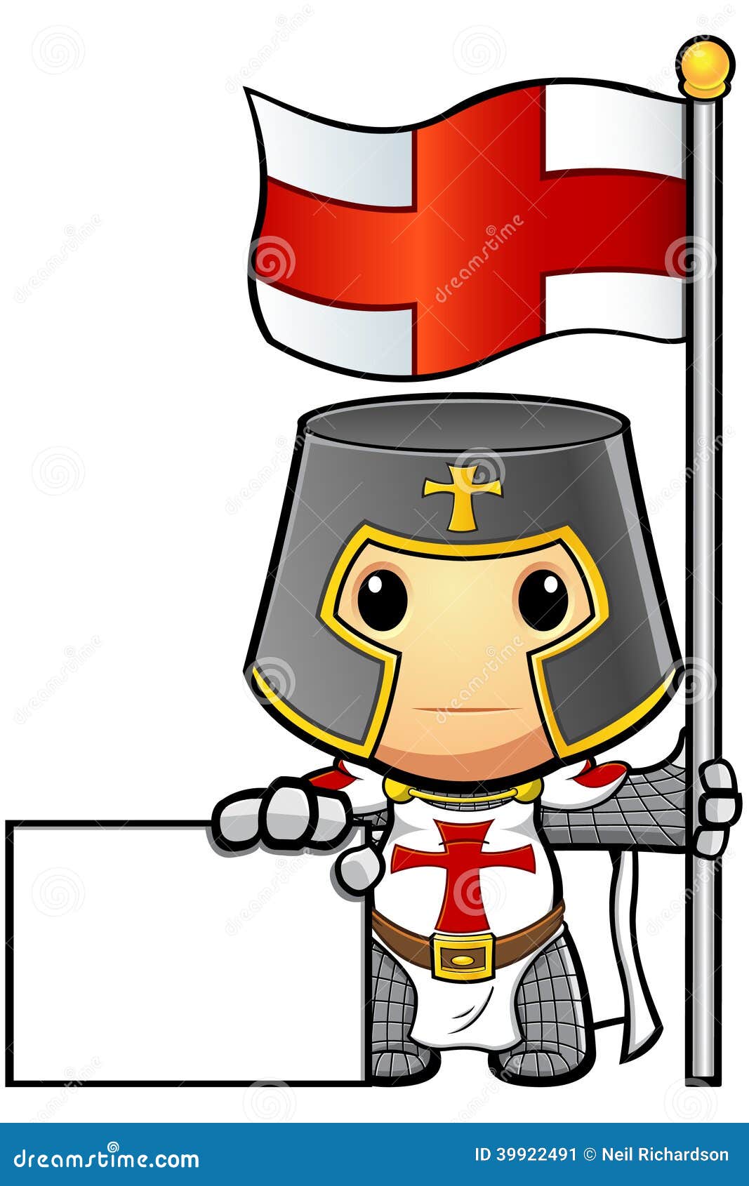 St George Cartoon Knight ilustración del vector. Ilustración de ...