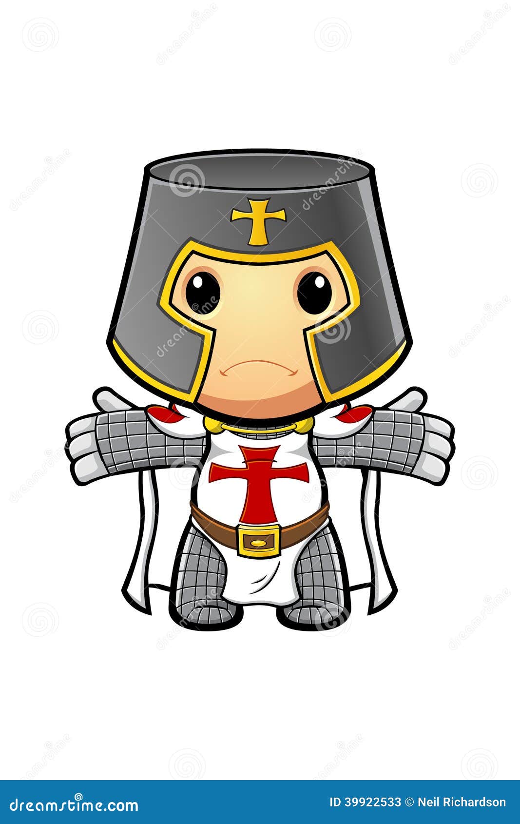 St George Cartoon Knight ilustración del vector. Ilustración de rojo ...