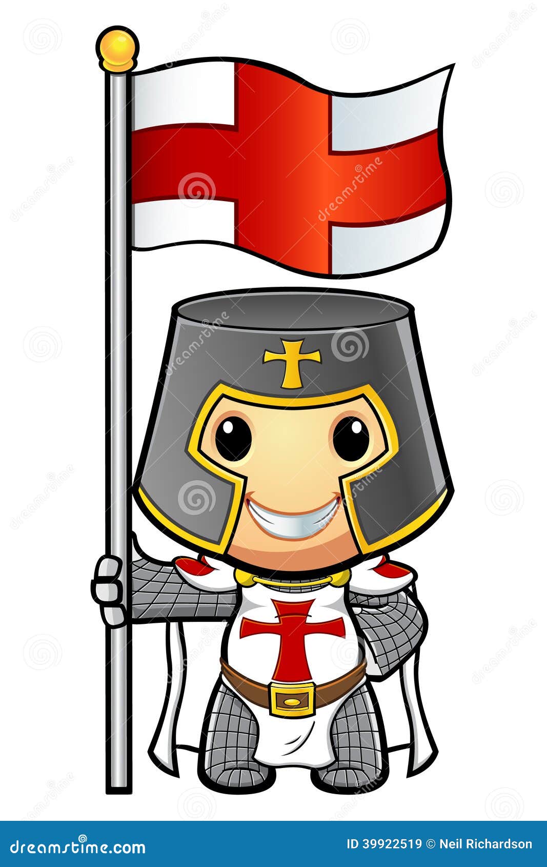 St George Cartoon Knight stock vector. Illustration of historic - 39922519