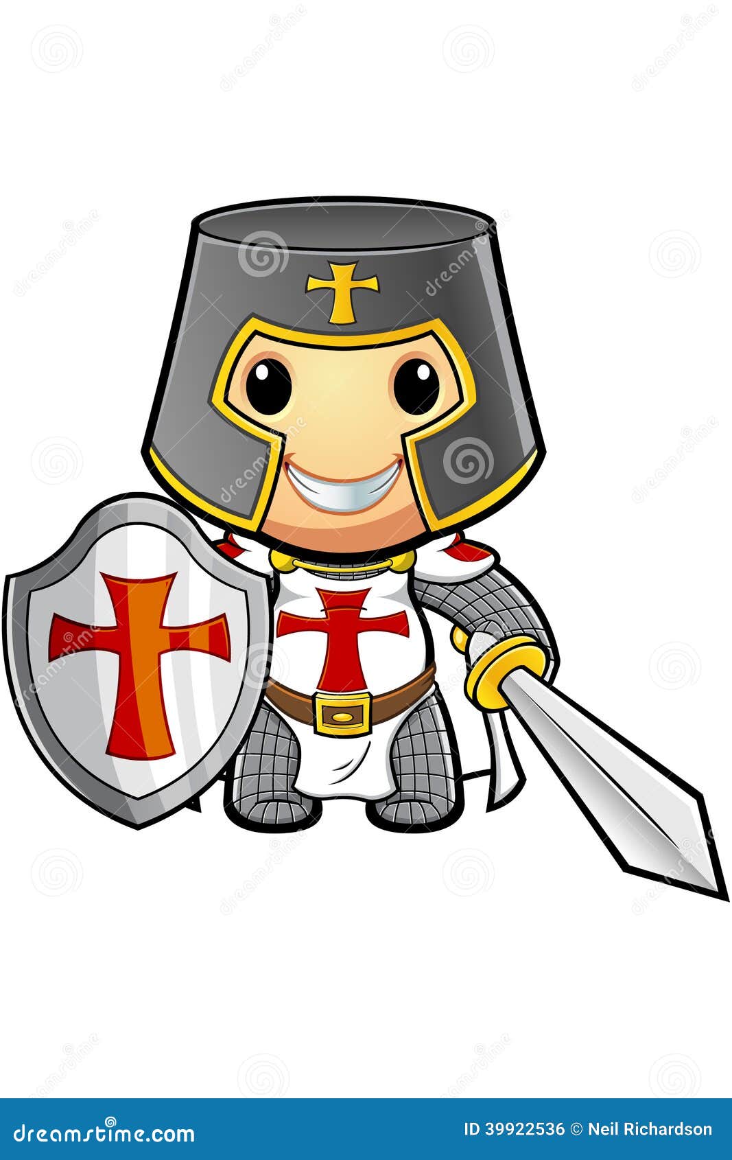 St George Cartoon Knight stock vector. Illustration of flag - 39922536