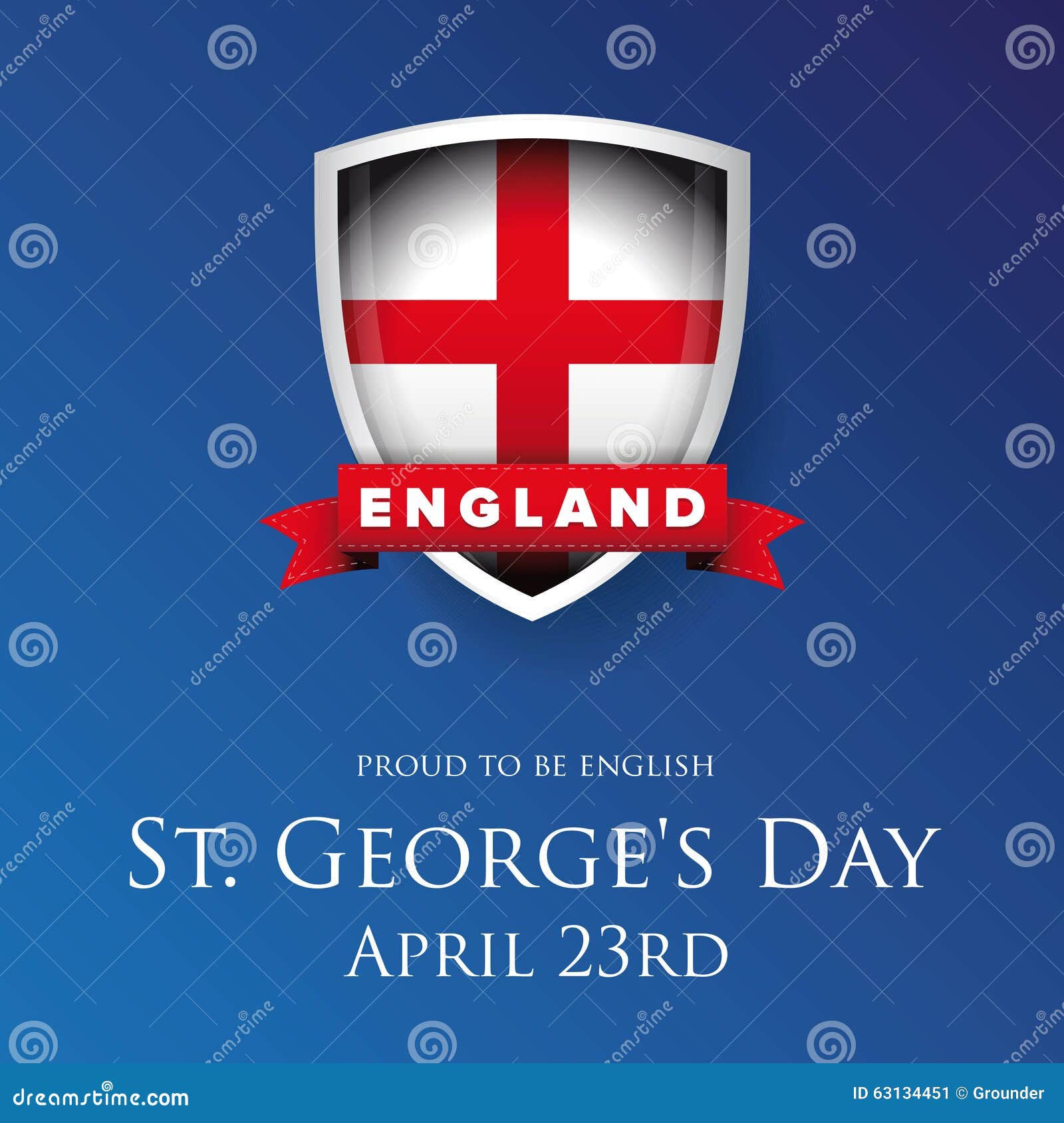 St George Day England Flag Shield Banner or Poster Stock Vector ...