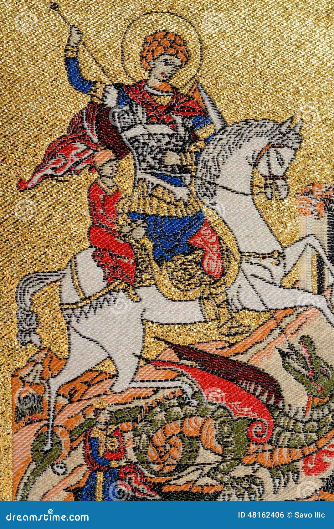 St. George stock photo. Image of icon, horse, white, crosses - 48162406