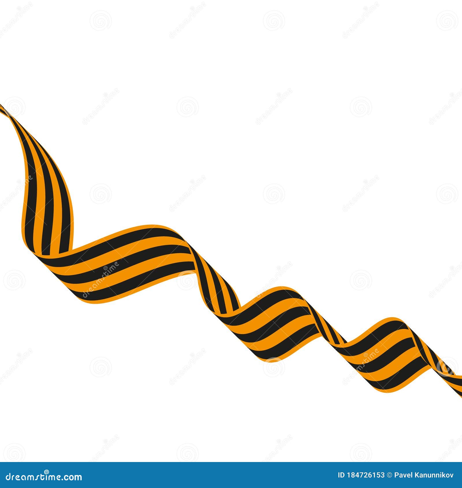 St. George Ribbon Isolated on White. Eps Stock Illustration ...
