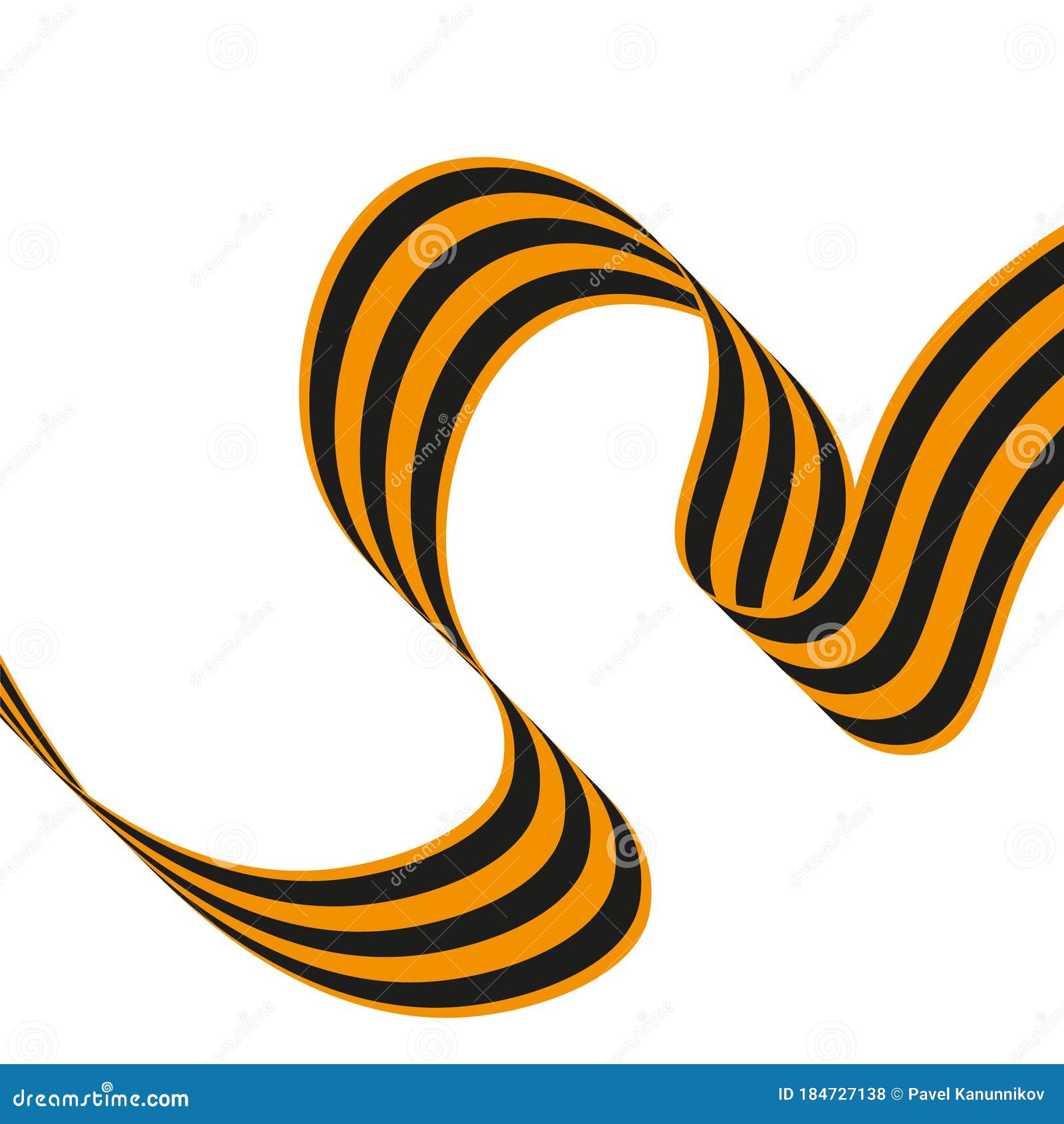 St. George Ribbon Isolated on White. Eps Stock Illustration ...