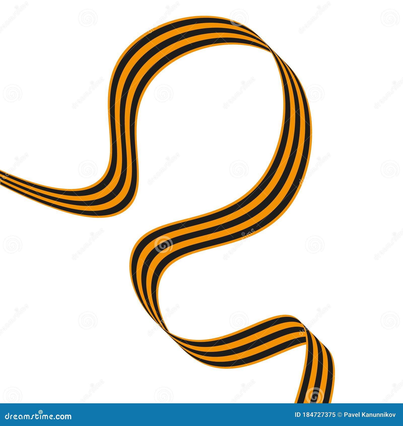 St. George Ribbon Isolated on White. Eps Stock Illustration ...