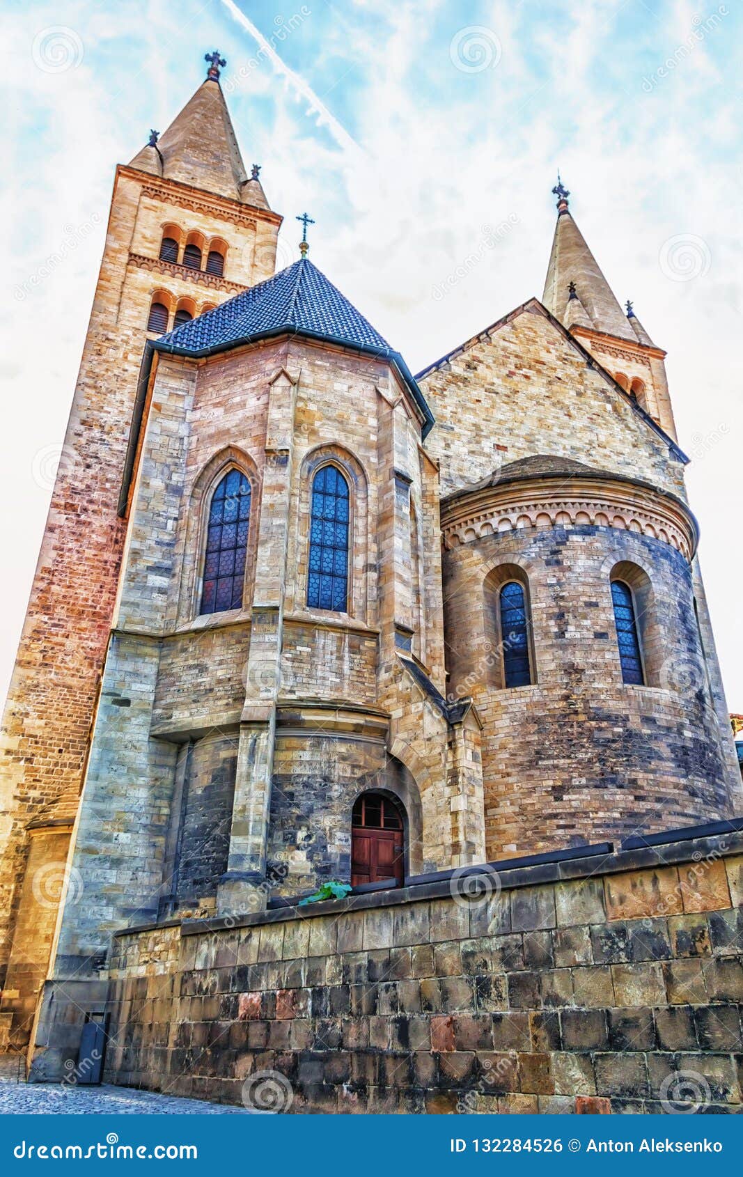 St. George`s Basilica in Prague Castle, Czech Republic Stock Photo ...