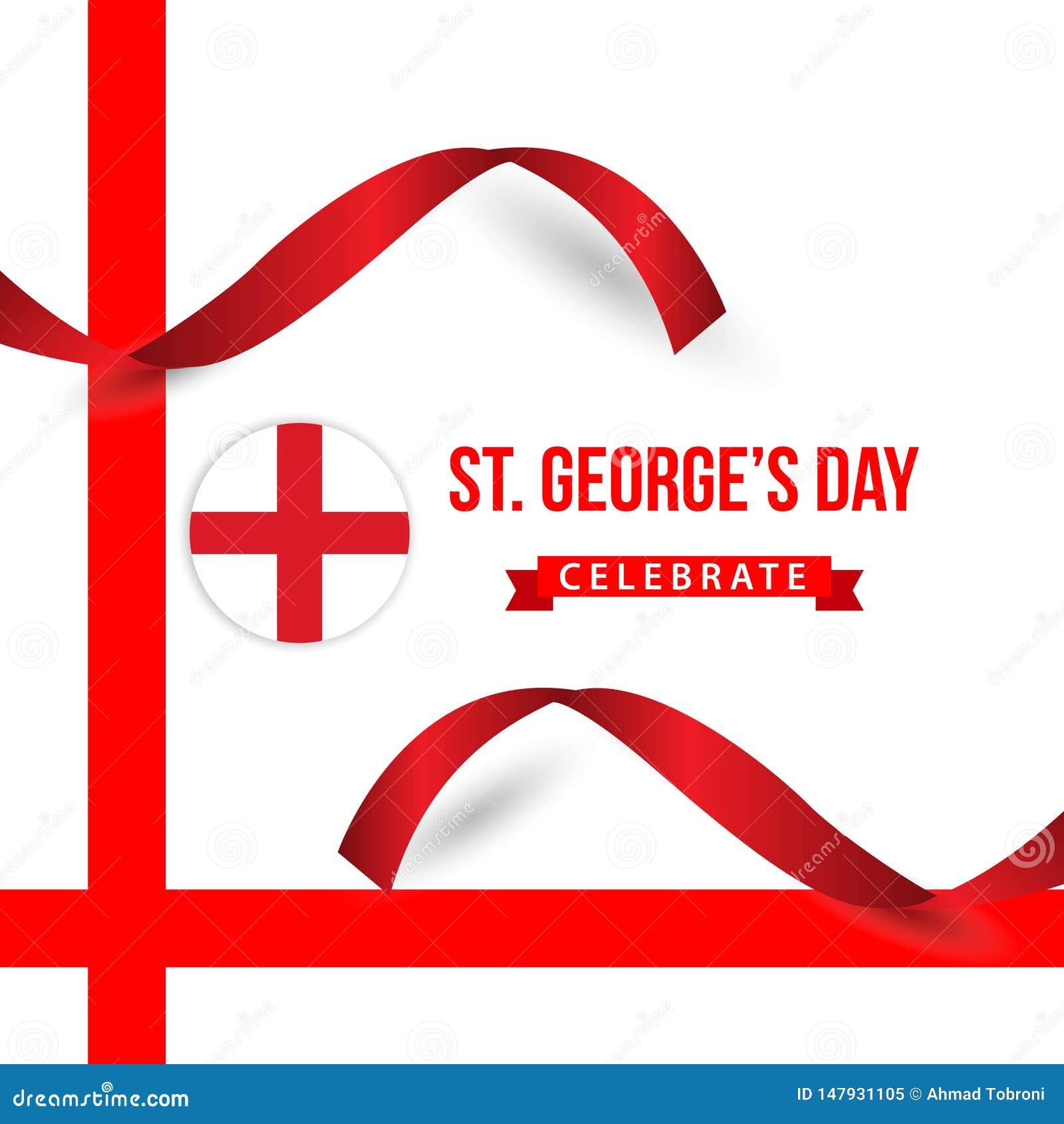 ST George S Day Celebrate Vector Template Design Illustration Stock ...