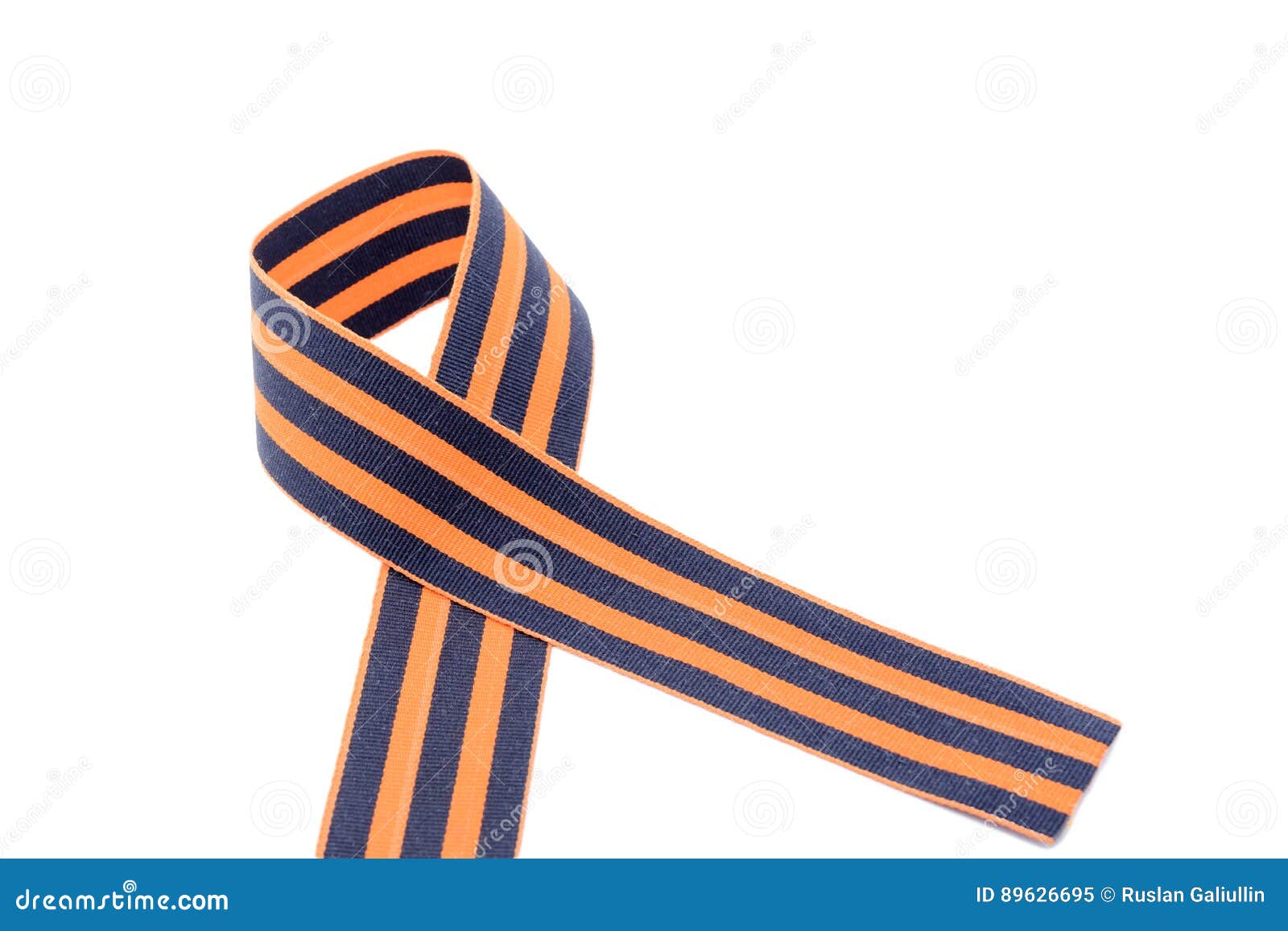 St. George`s Ribbon Isolated on White Background Stock Image - Image of ...