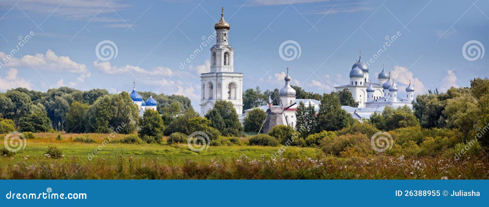 The St. George S (Yuriev) Monastery Stock Image - Image of dome, retro ...