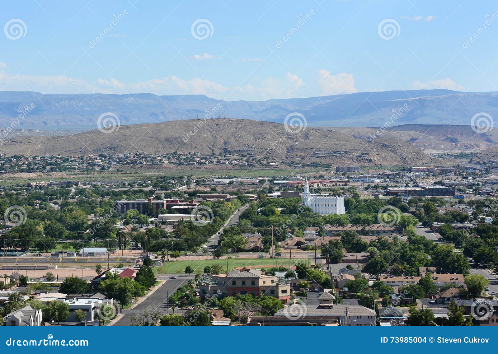 St George Utah Overview stock photo. Image of landscape - 73985004