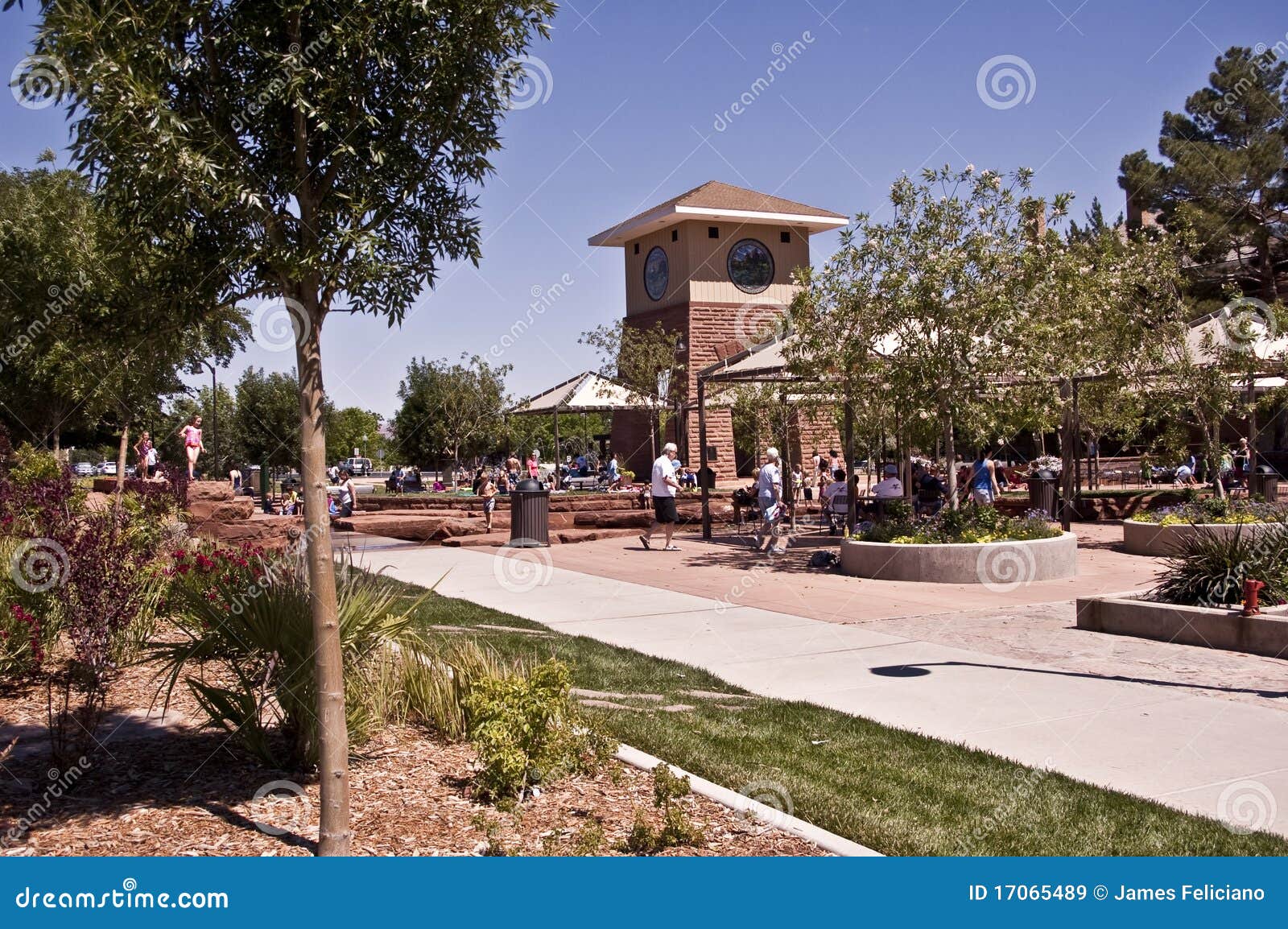 St. George Utah- Town Square Stock Image - Image of trees, utah: 17065489