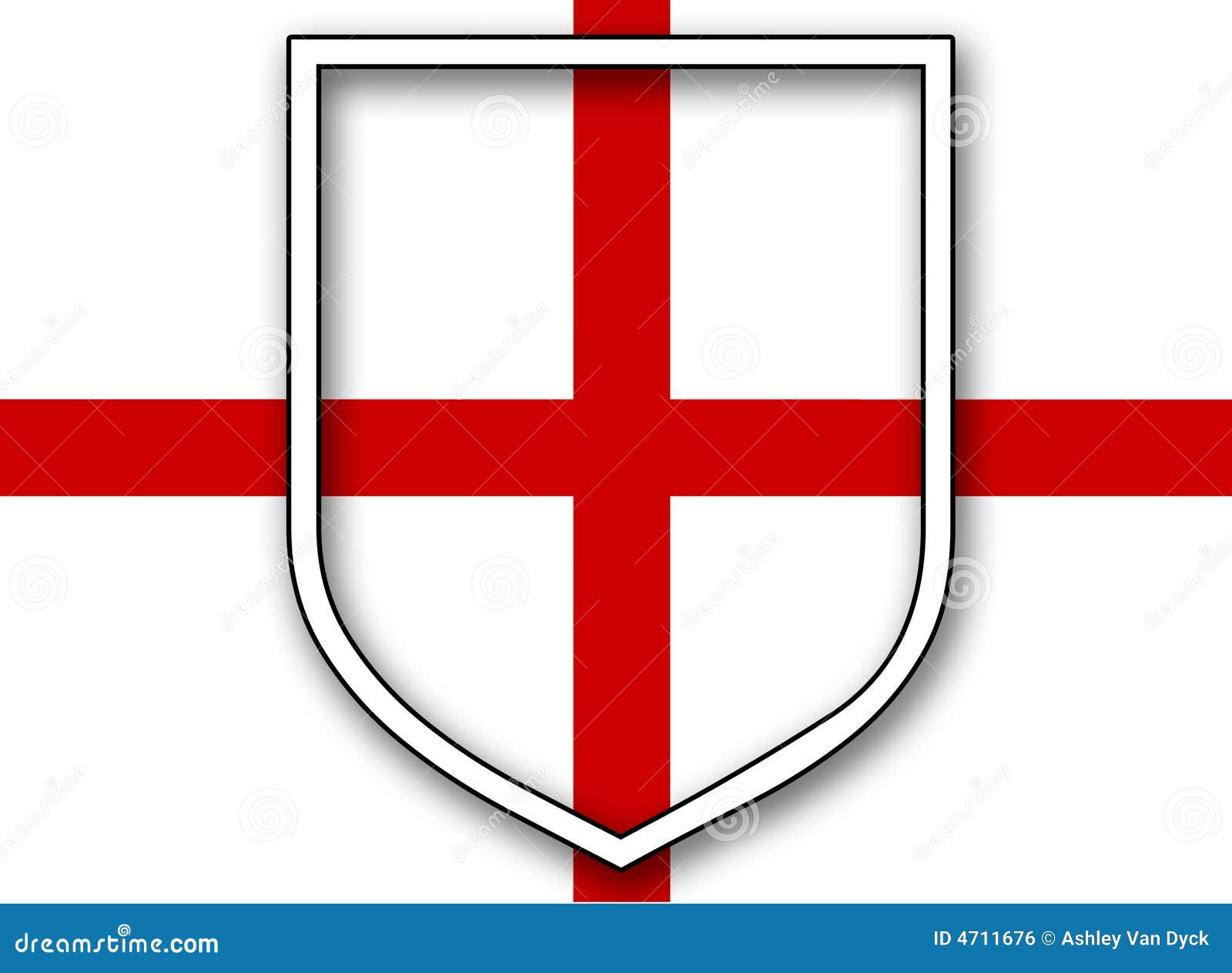 St Georges Flag with Shield Stock Vector - Illustration of shield ...