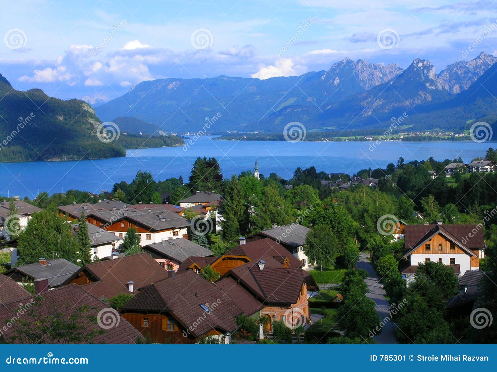 St. Gilgen stock image. Image of lake, summer, mozart, mountain - 785301