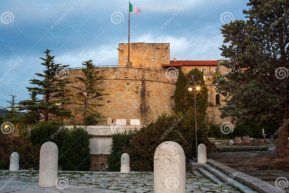 St. Giusto Castle, Trieste stock image. Image of hill - 34391959