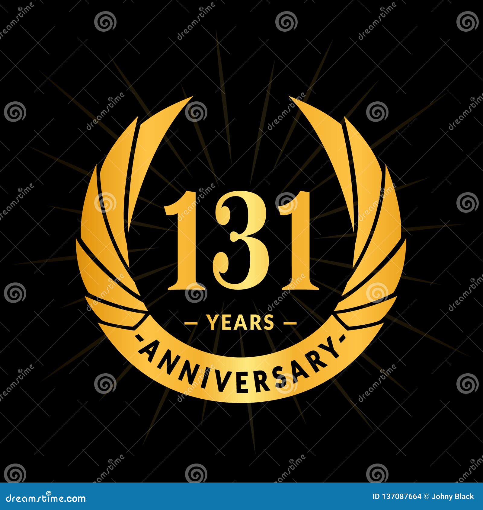 131 Years Anniversary Design Template. Elegant Anniversary Logo Design ...