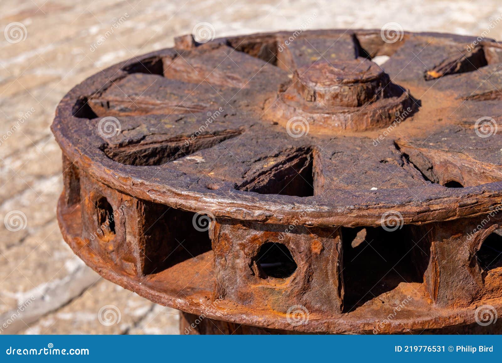 Old Rusty Windlass Capstan at St Ives, Cornwall on May 13, 2021 Stock ...