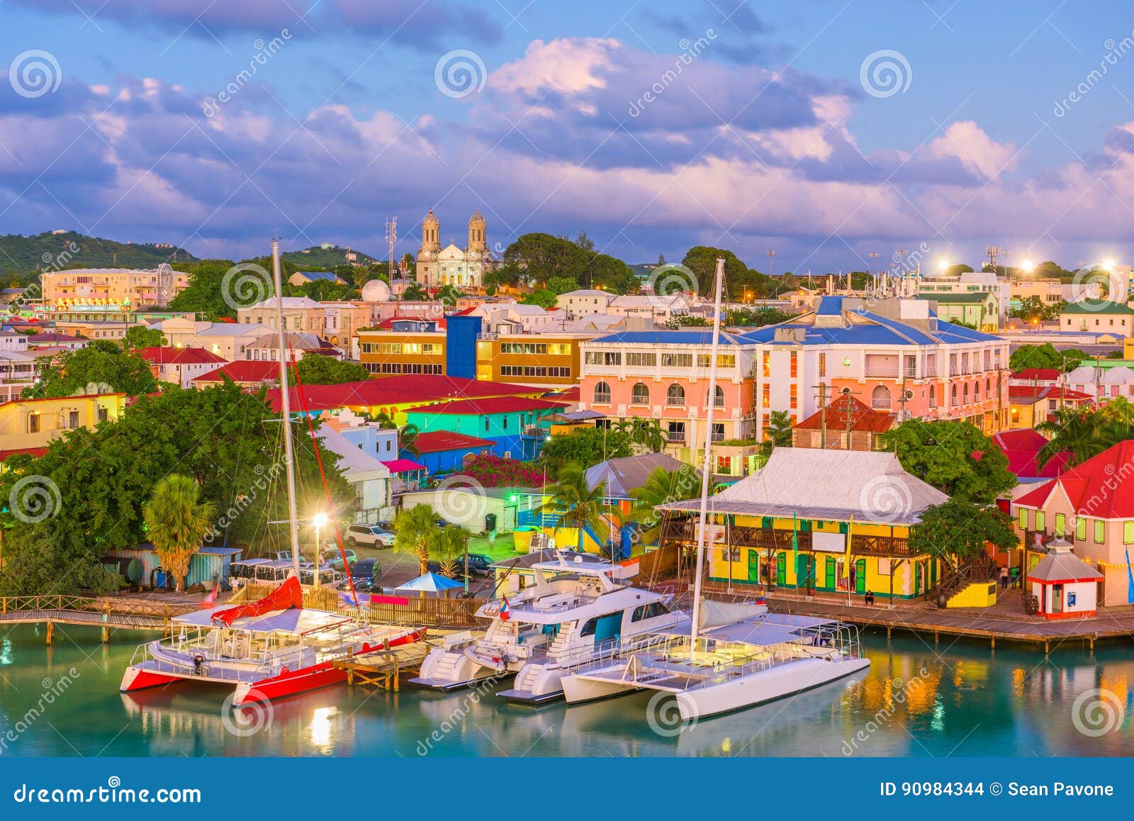 St. John`s, Antigua stock photo. Image of dock, atlantic - 90984344