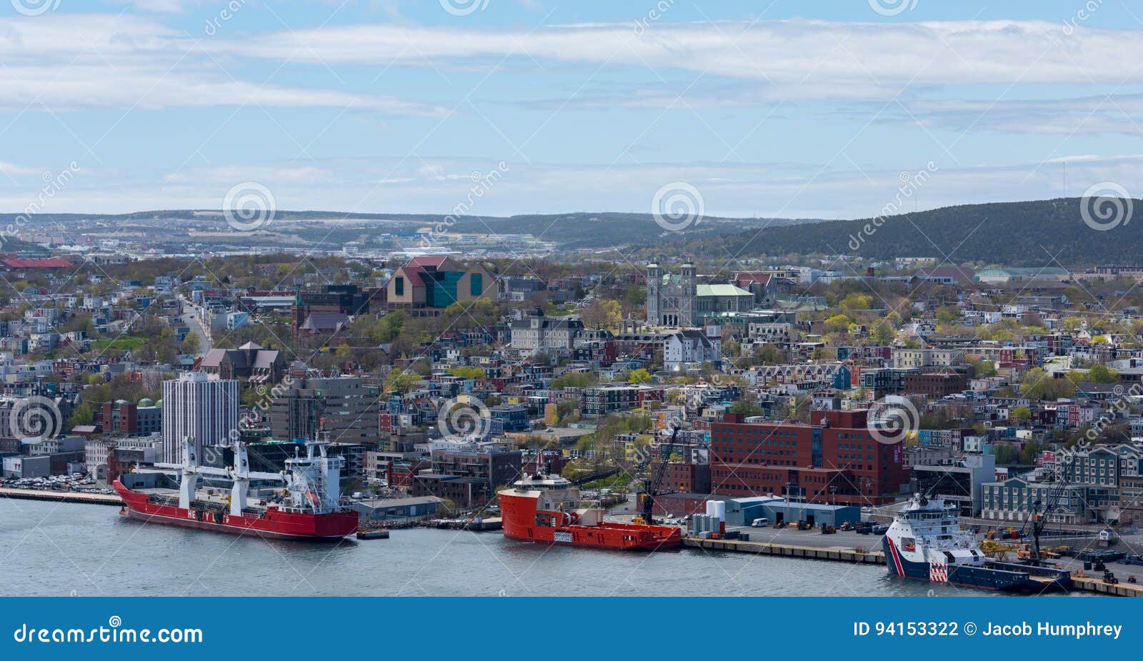 St John`s, Newfoundland, City Skyline Editorial Photography - Image of ...