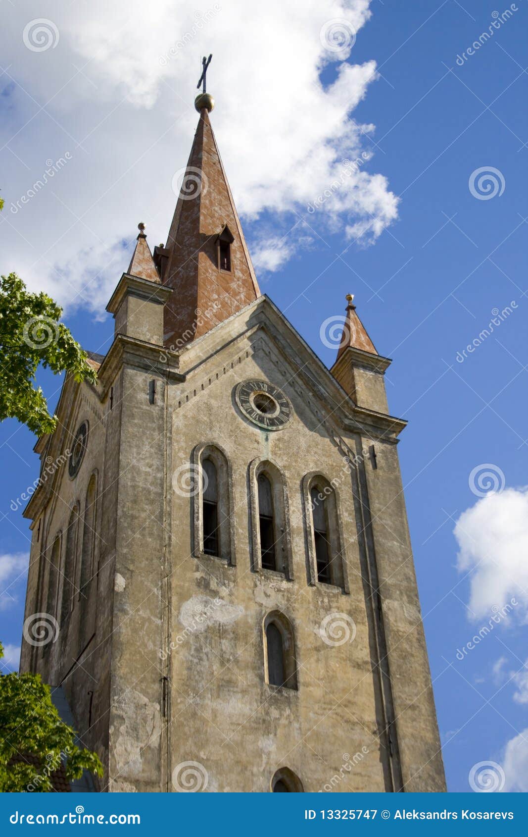 St. Johns Church in Cesis, Latvia Stock Image - Image of cloud ...