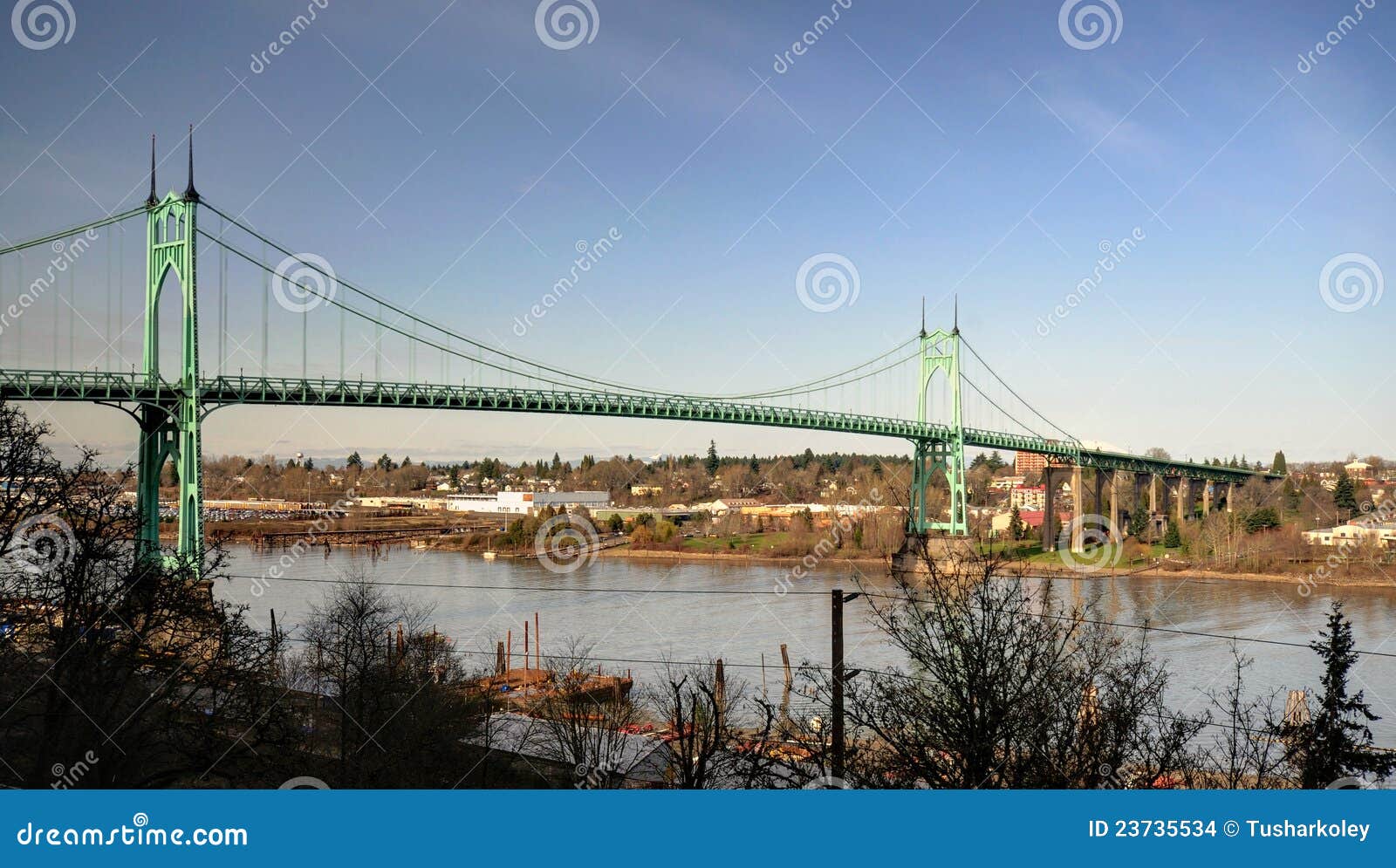 St.johns historic bridge stock photo. Image of autumn - 23735534