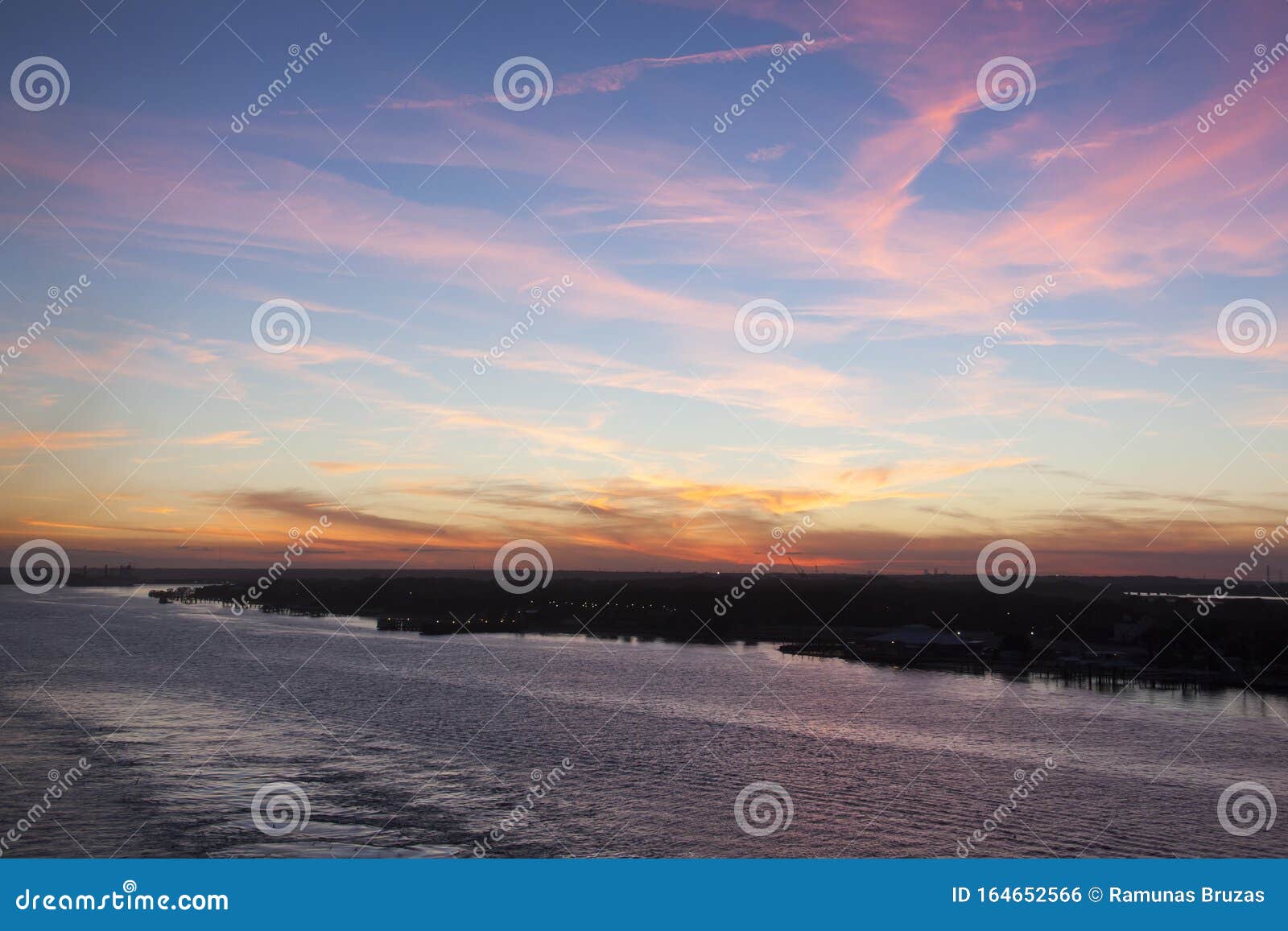 St. Johns River Sunset Sky stock photo. Image of view - 164652566