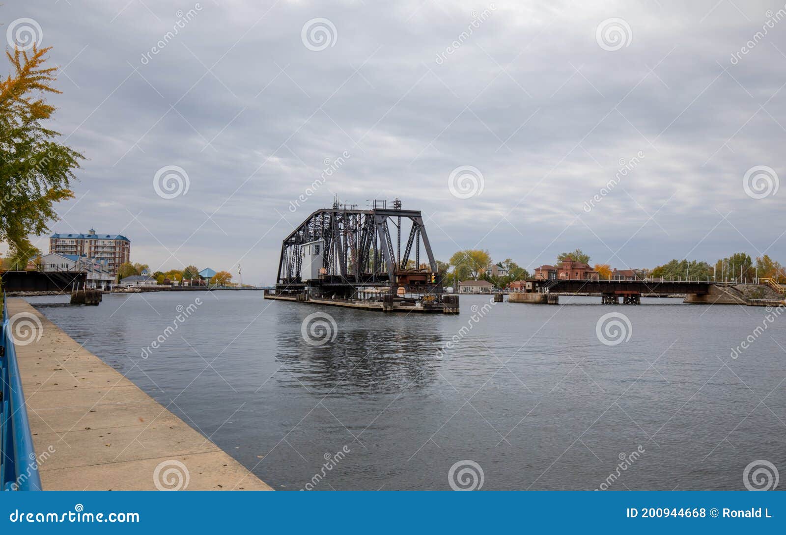 St Joseph Swing Bridge at St. Joseph River Michigan Stock Photo - Image ...
