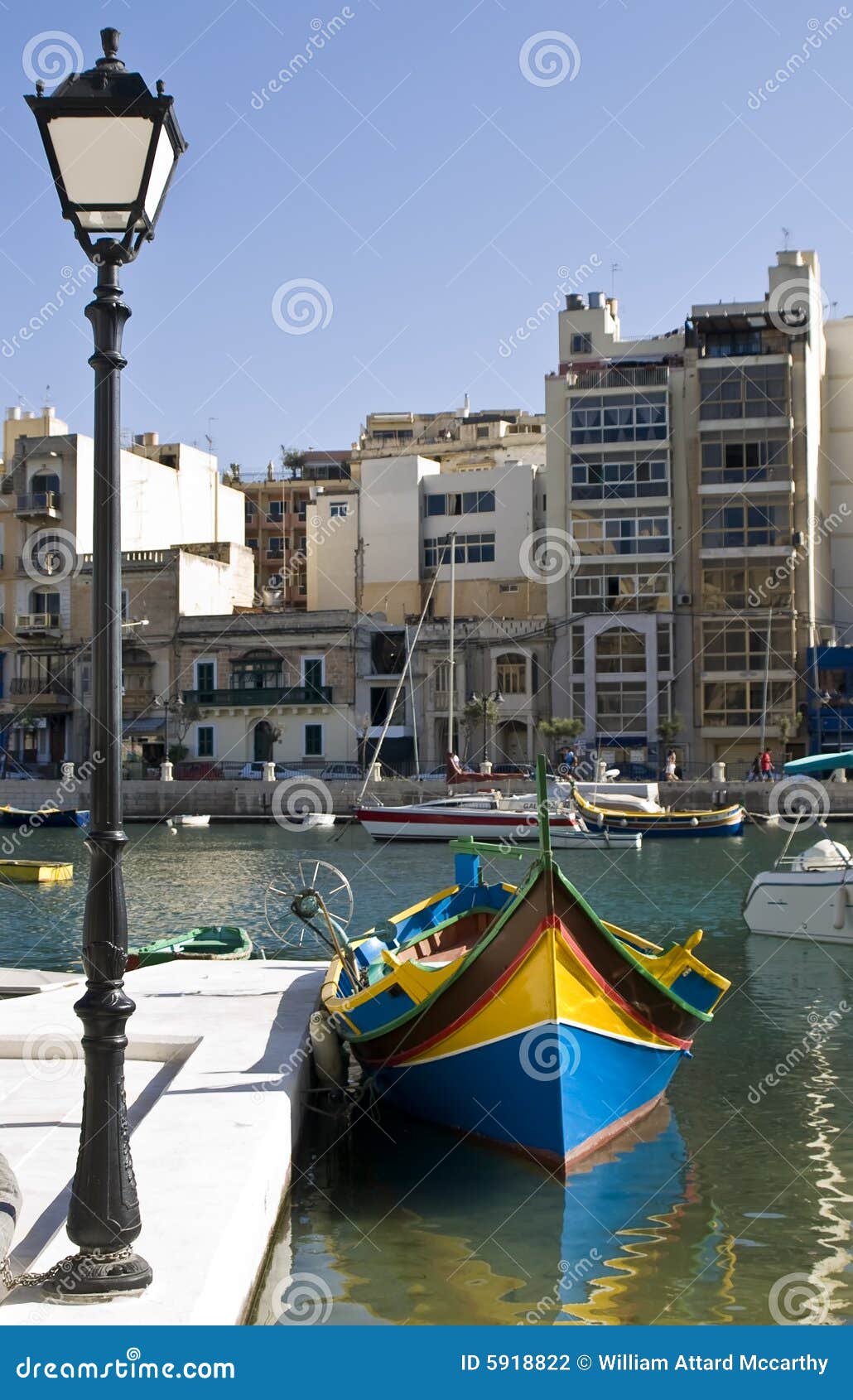 St Julians Bay or Balluta stock photo. Image of travel - 5918822