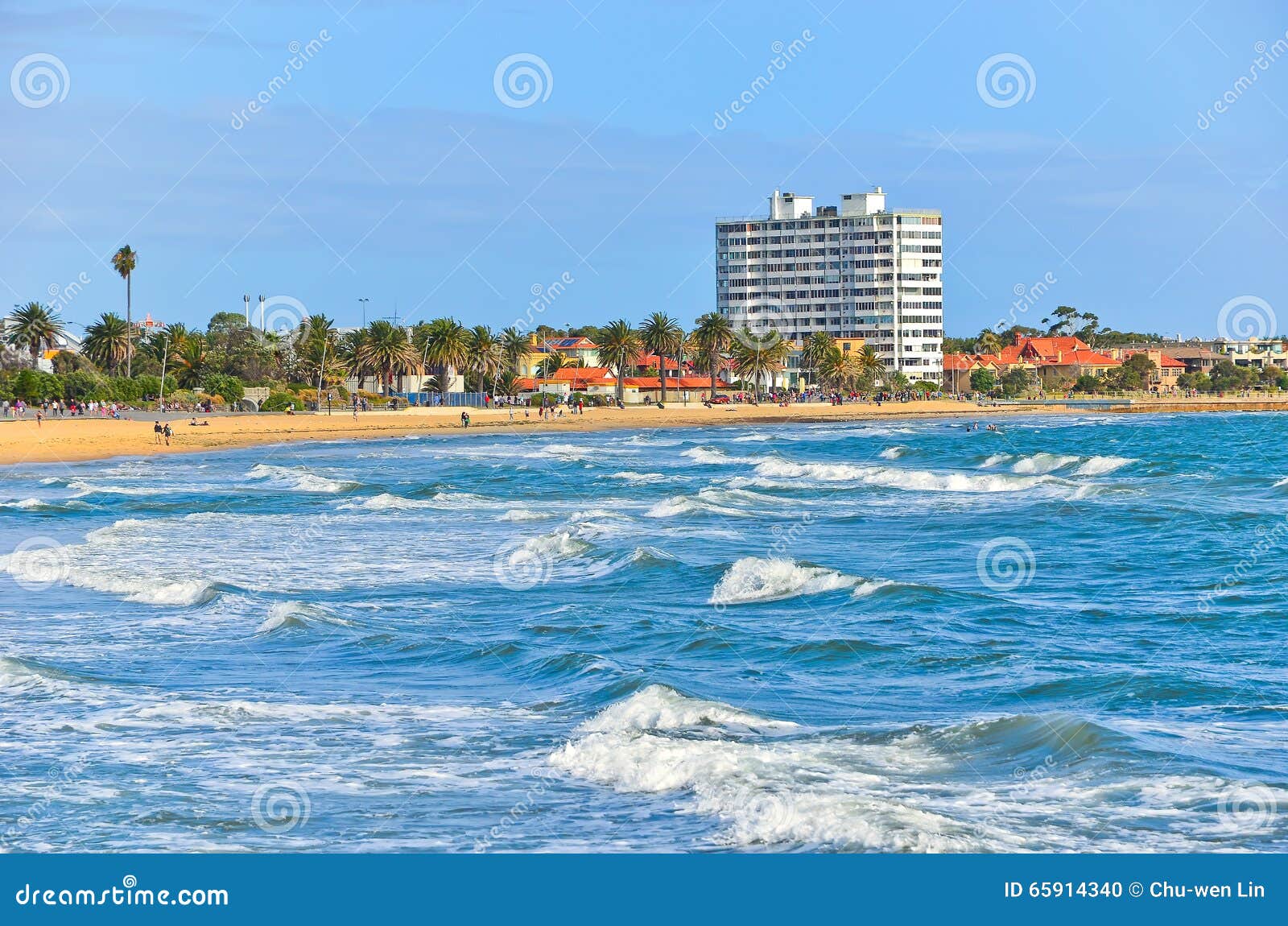 St Kilda Beach in Melbourne, Australia Stock Photo - Image of paradise ...