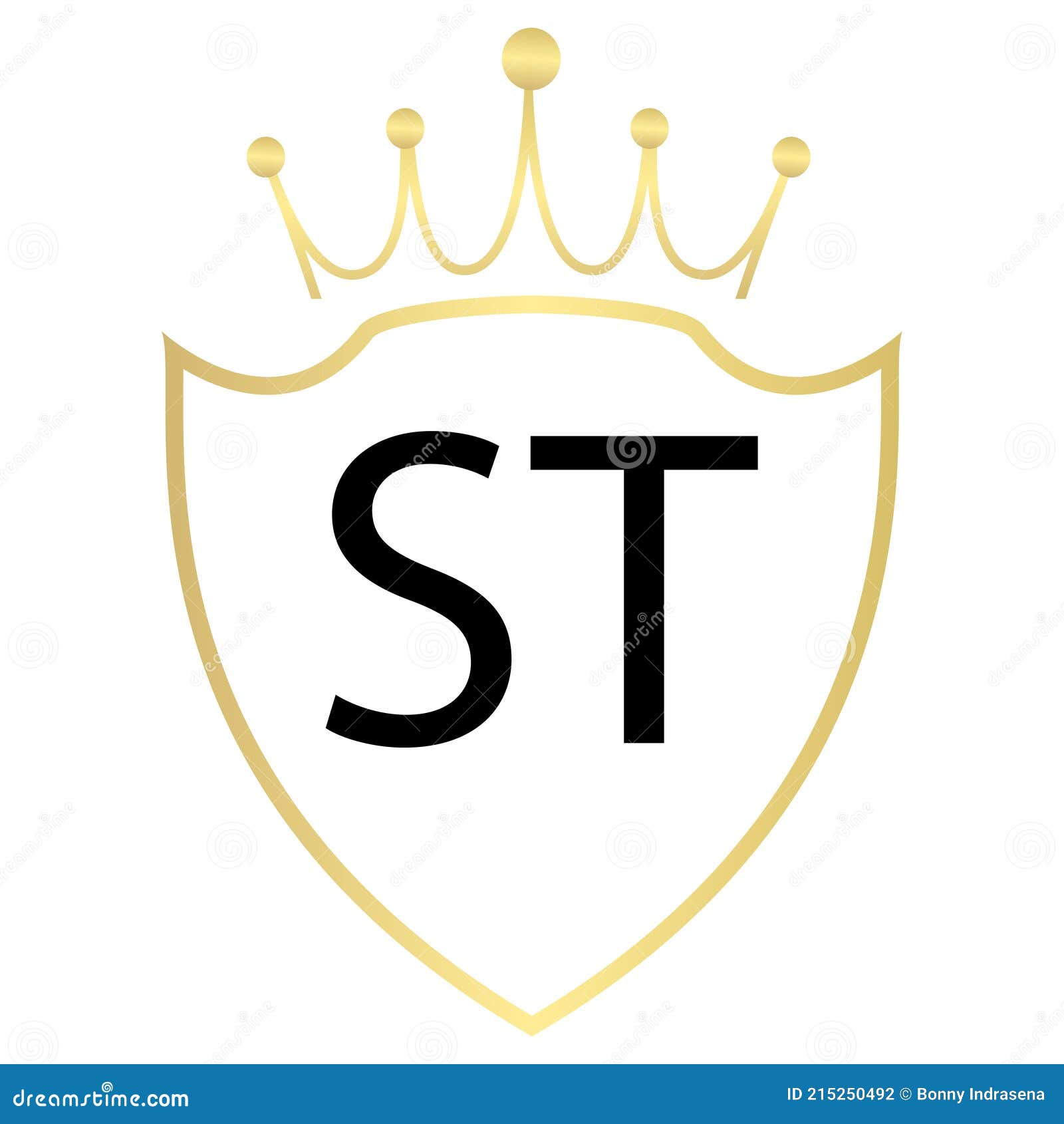 ST Letter Logo Design with Simple Style Stock Vector - Illustration of ...