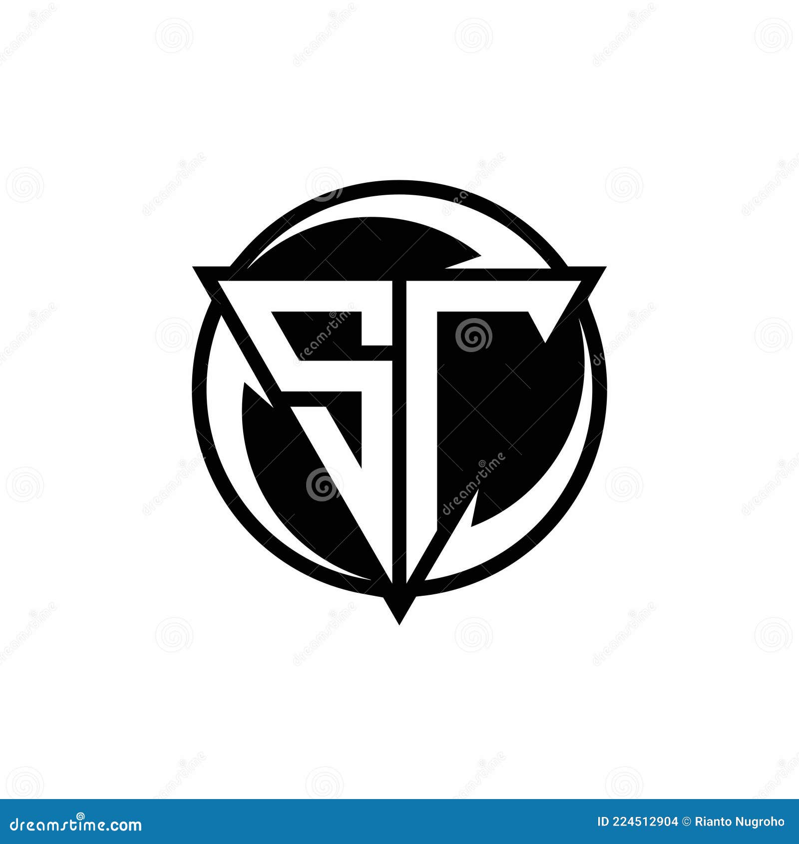 ST Logo Monogram Design Template Stock Vector - Illustration of ...