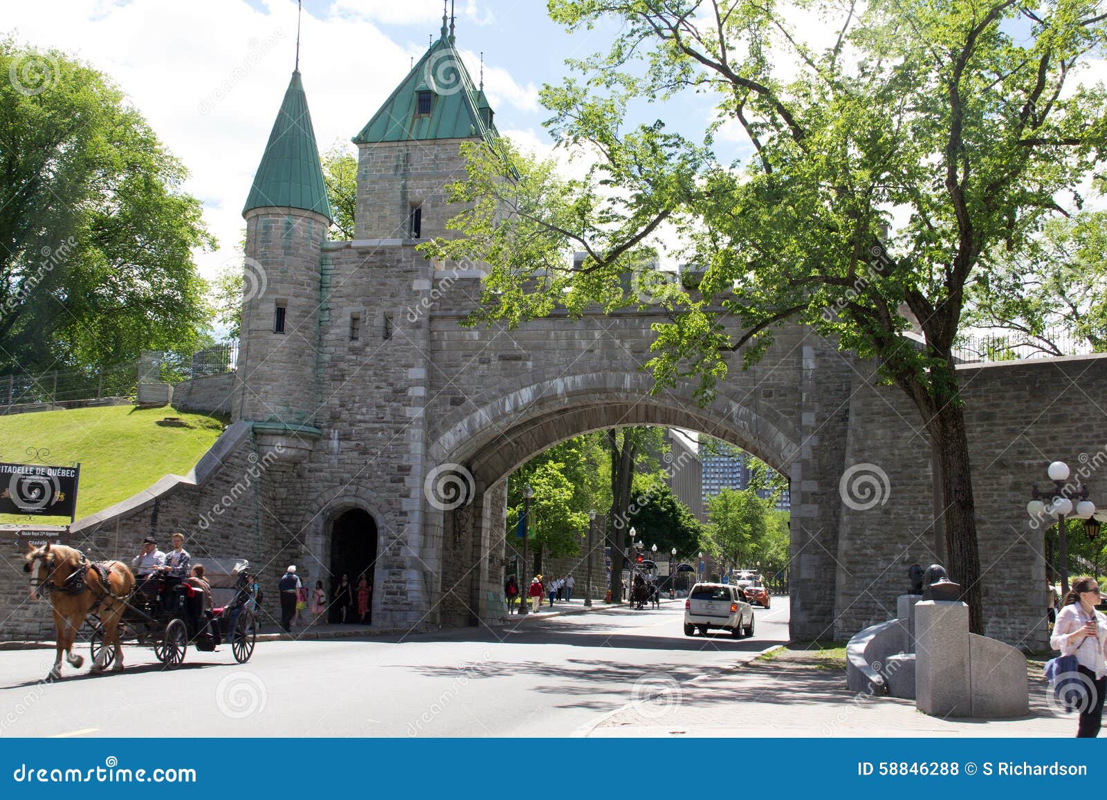 St Louis Gate editorial stock photo. Image of quebec - 58846288