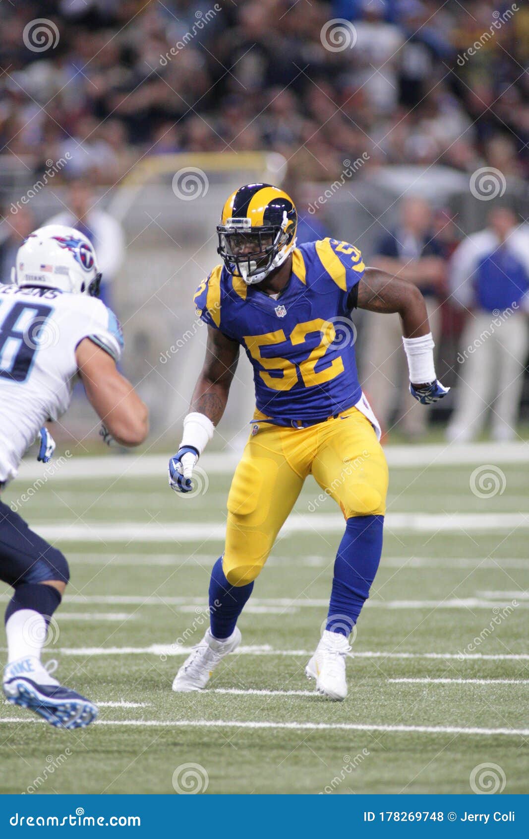 Alec Ogletree editorial stock photo. Image of jersey - 178269748