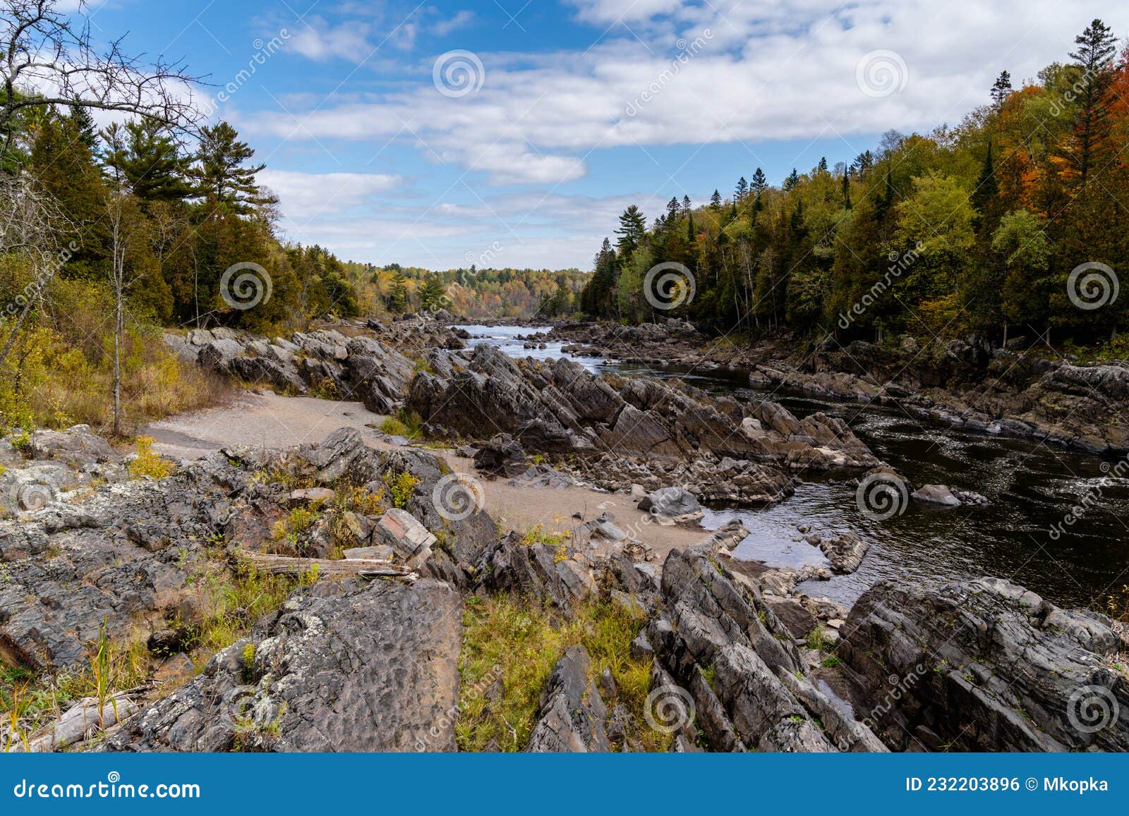 The St. Louis River and Rapids at Jay Cooke State Park in Minnesota in ...