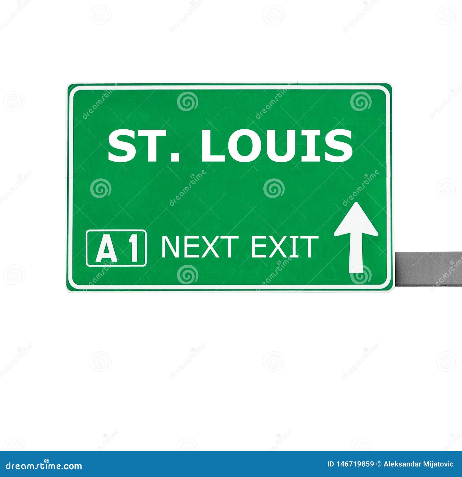 ST. LOUIS Road Sign Isolated on White Stock Image - Image of road ...