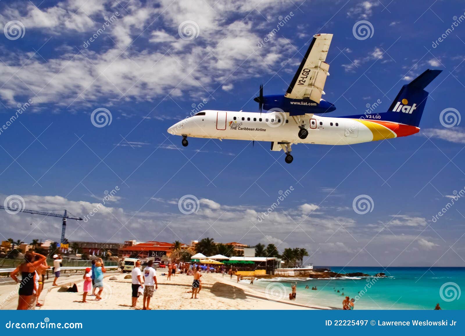 St. Maarten Maho Bay Plane Landing Editorial Photography - Image of ...