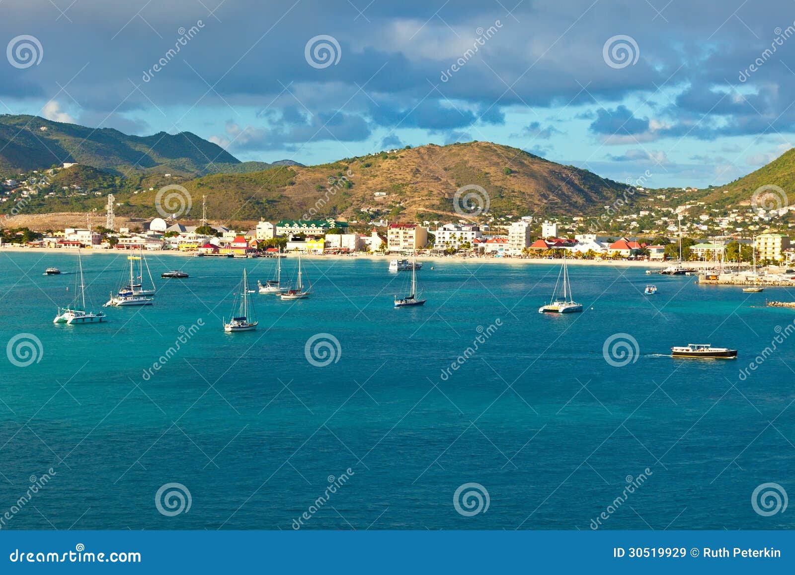 St. Maarten stock image. Image of beach, motorboats, maarten - 30519929