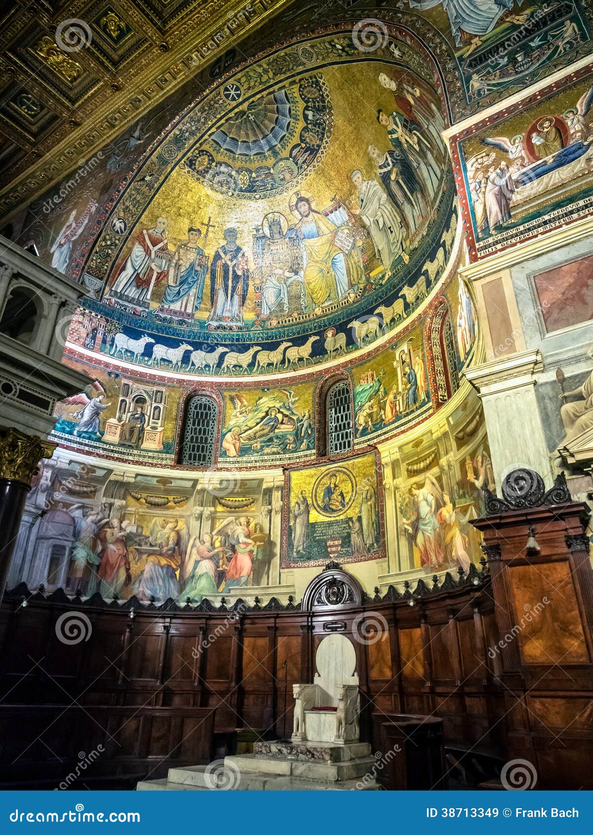 St Maria Basilica in Trastevere, Rome Stock Image - Image of maria ...