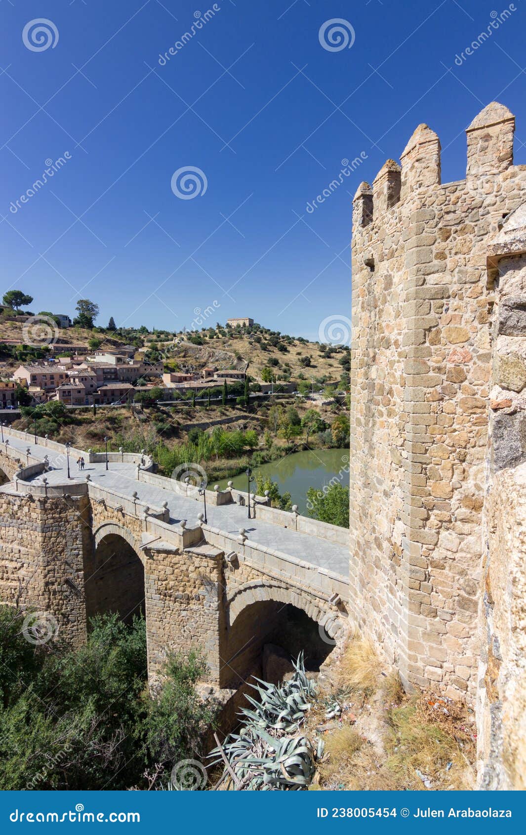 St. Martin Bridge in Toledo Spain Stock Photo - Image of building ...