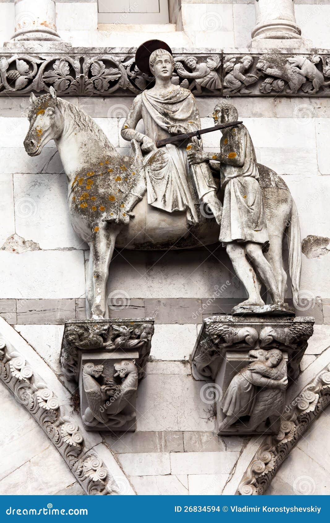 St. Martin on horseback stock photo. Image of lucca, monument - 26834594