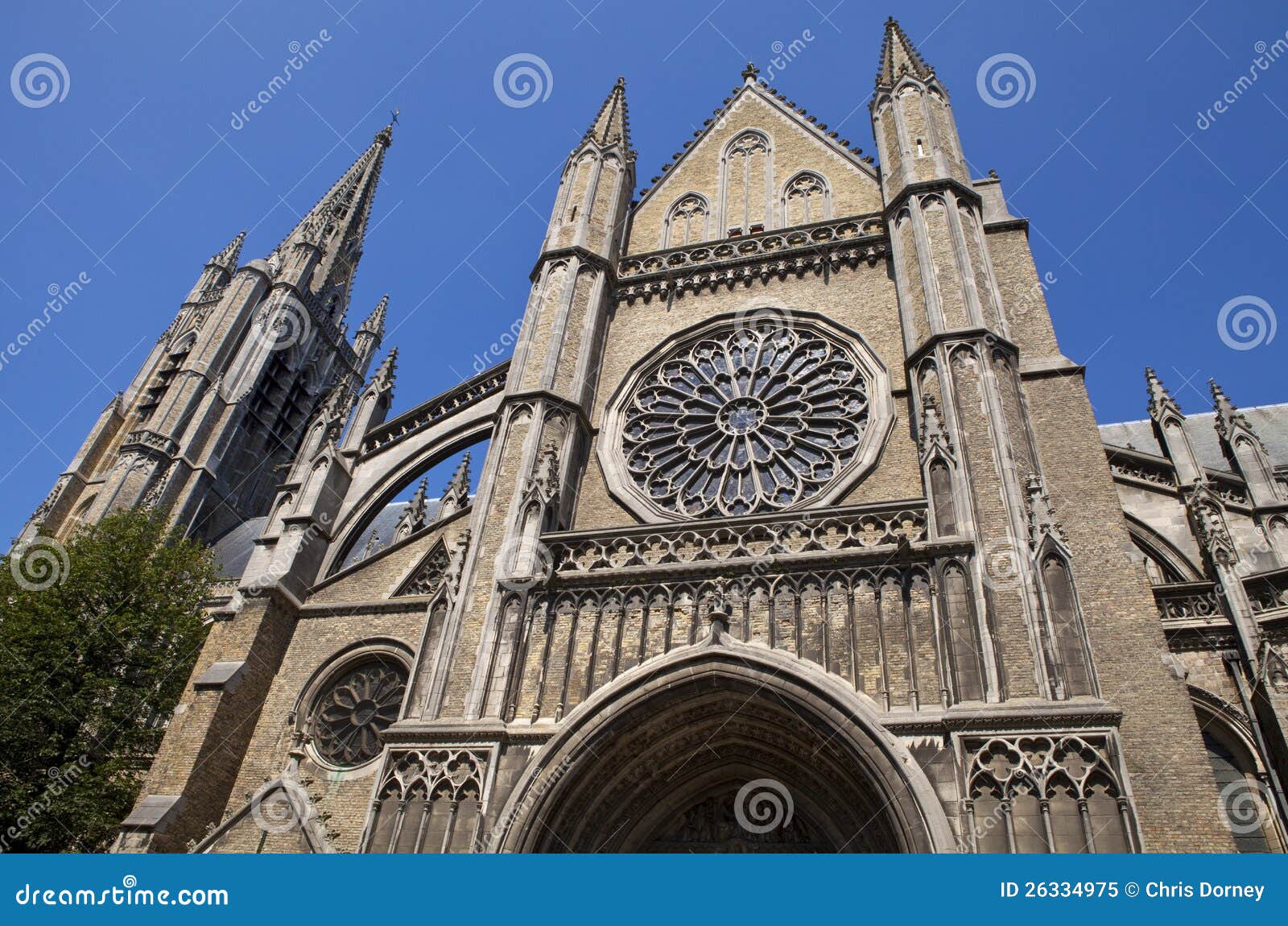 St. Martin S Cathedral in Ypres, Belgium Stock Image - Image of spire ...