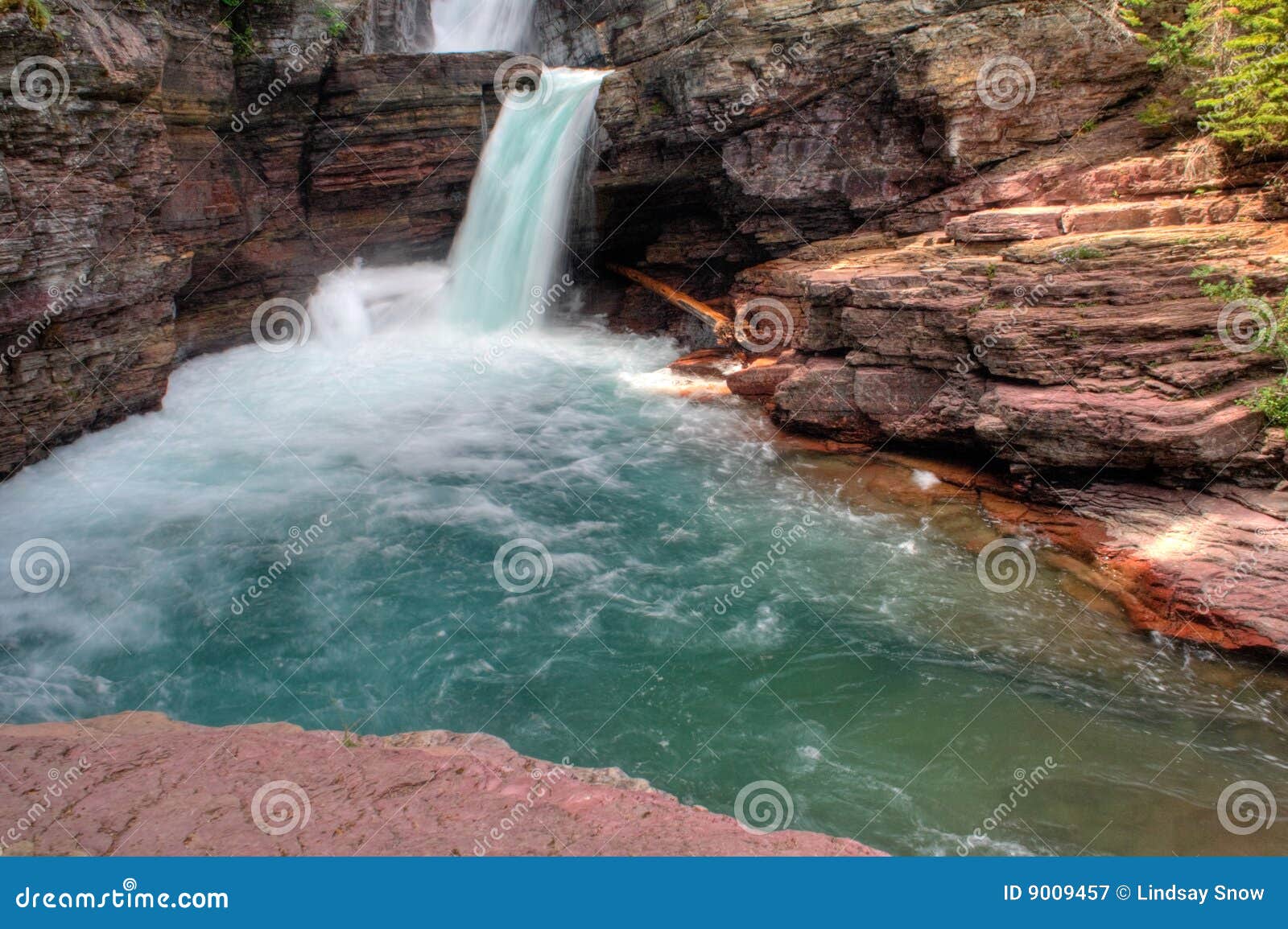 St. Mary Falls stock image. Image of copy, adventure, outdoor - 9009457