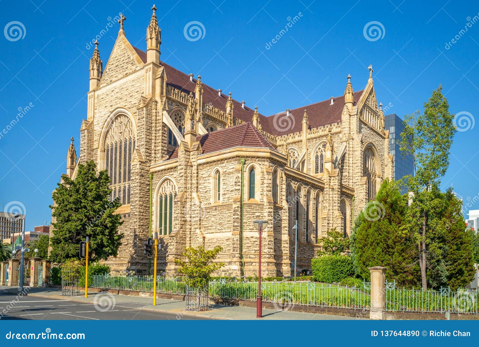 St Marys Cathedral in Perth, Western Australia Stock Photo - Image of ...