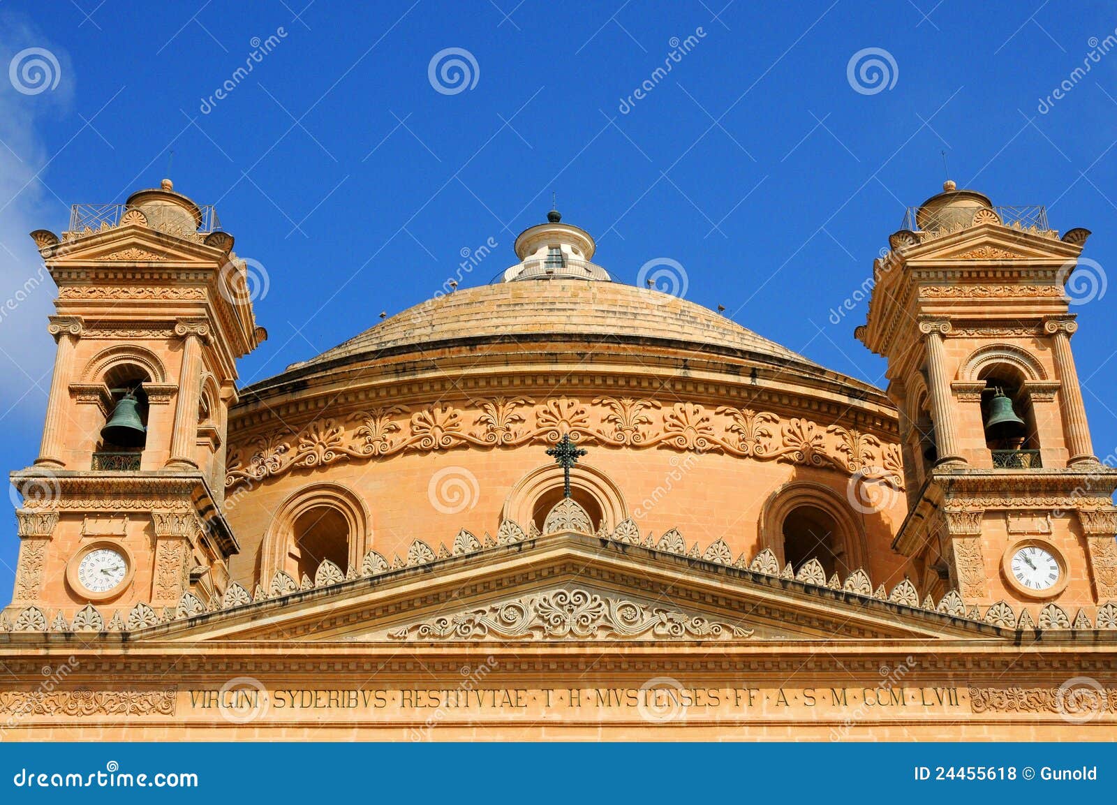 St Marys church in Mosta stock photo. Image of brick - 24455618