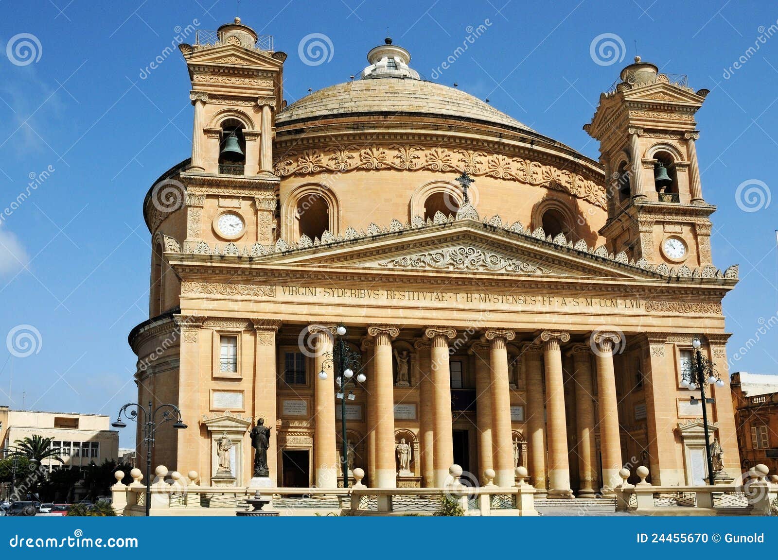St Marys church in Mosta stock photo. Image of round - 24455670