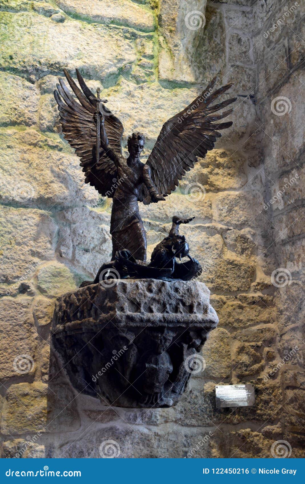 St Michael and the Devil stock photo. Image of mount - 122450216