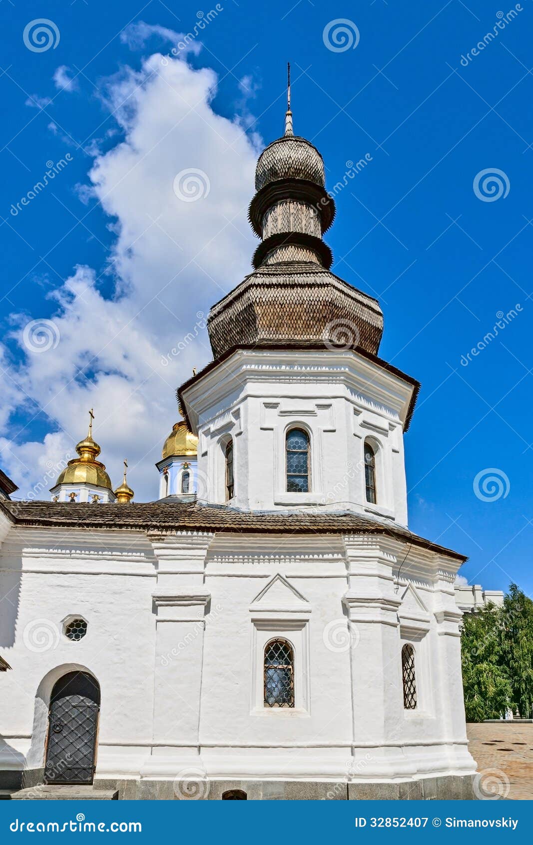 The St. Michael Monastery, Kyiv, Ukraine. Stock Image - Image of cross ...